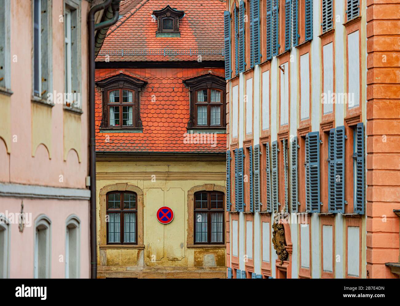 Old city in Germany. Travel in Europe. Beautiful street architecture ...