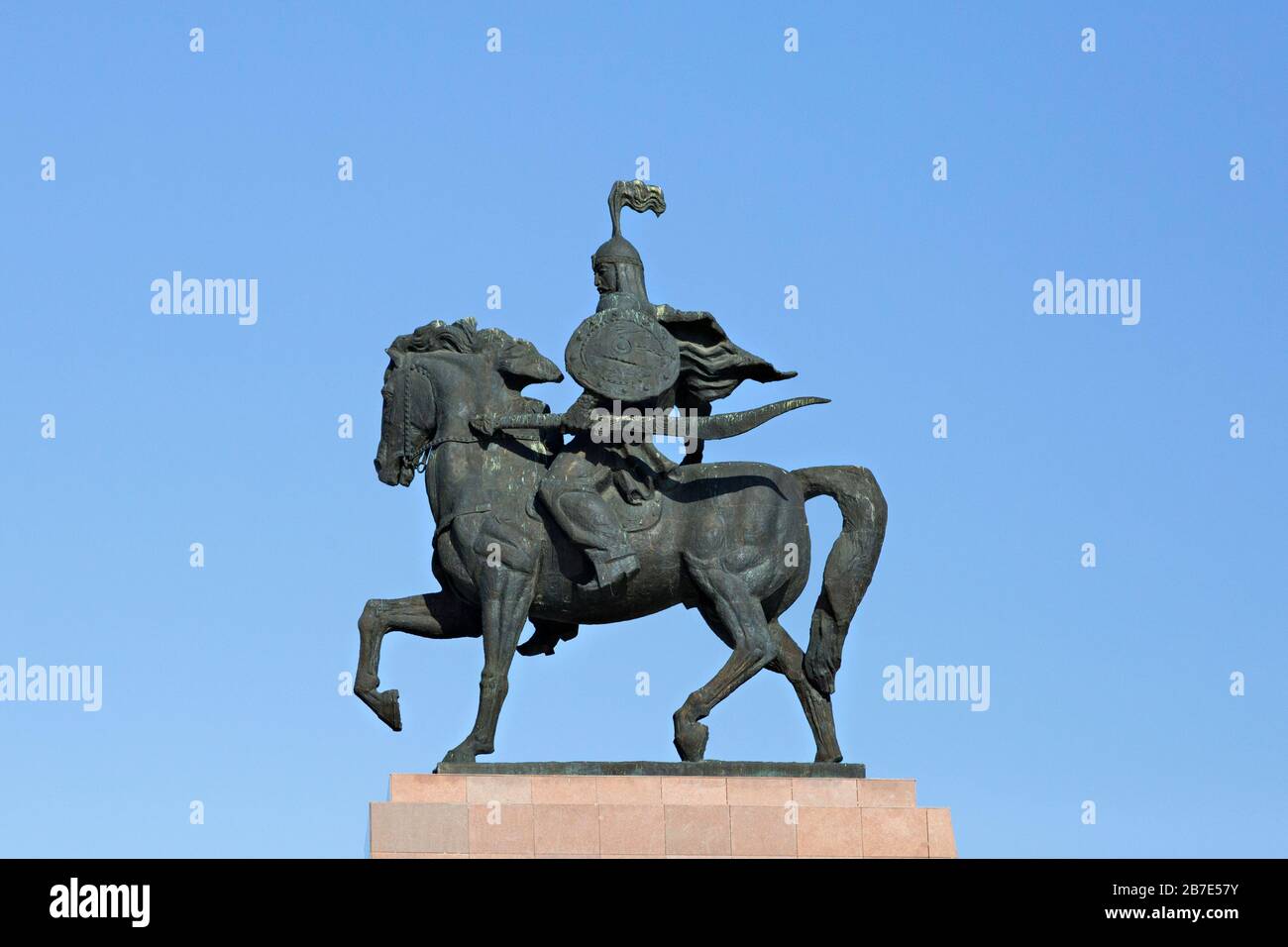 Monument of epic hero of Manas in Bishkek, Kyrgyzstan Stock Photo - Alamy