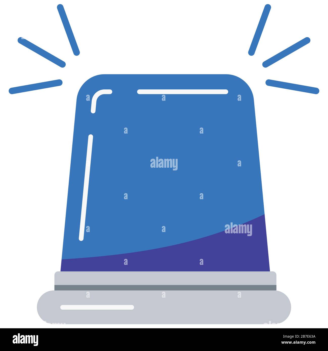 Blue flasher siren vector icon isolated on white background Stock ...