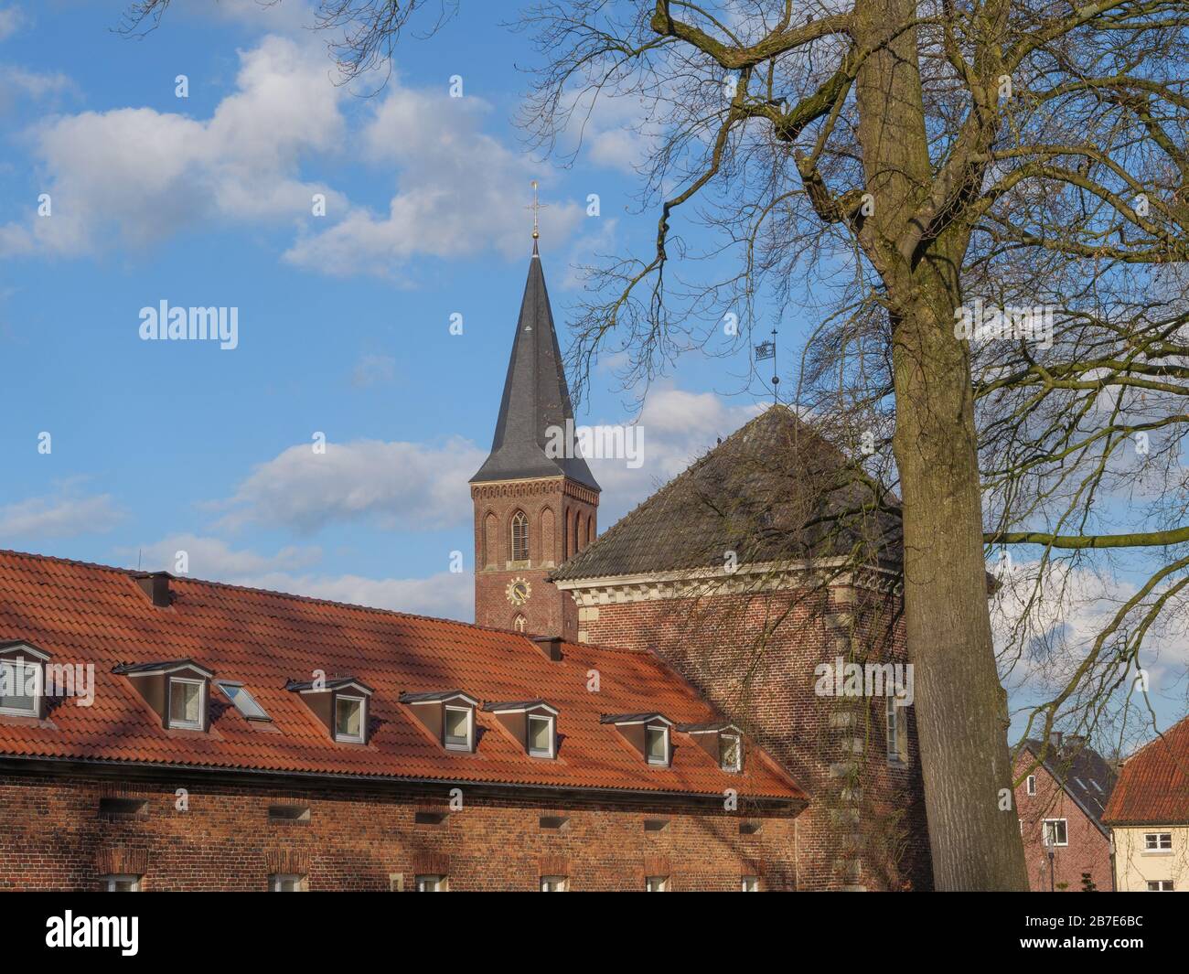 Castle and church in germany Stock Photo - Alamy