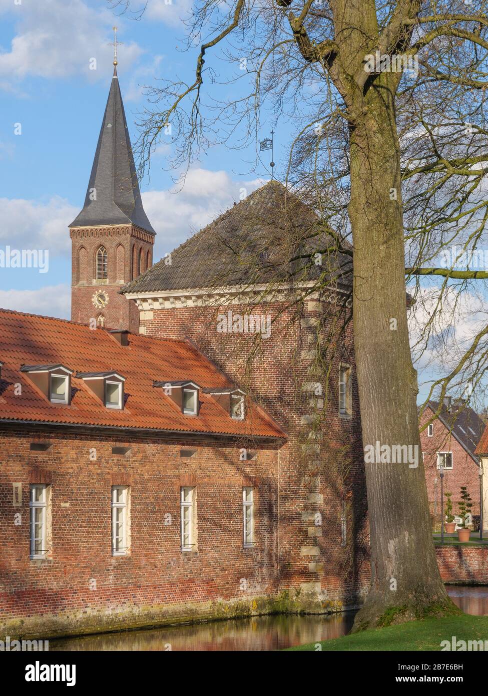 Castle and church in germany Stock Photo - Alamy