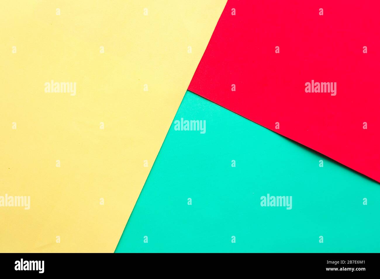 Green, red and yellow geometric paper background, minimal concept Stock ...
