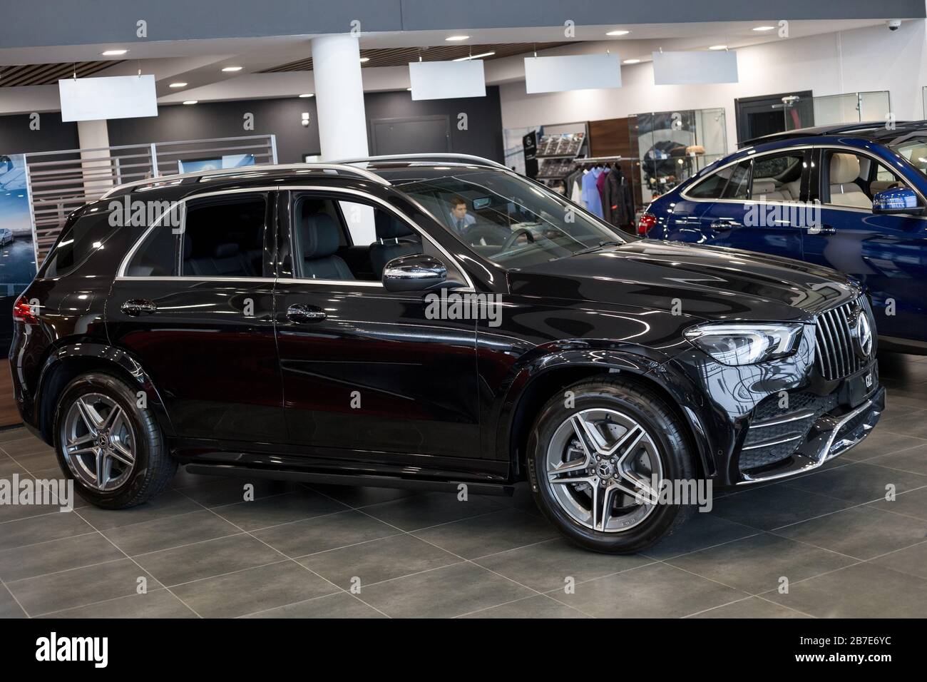 Russia, Izhevsk - February 20, 2020: New modern GLE 350d car in the ...