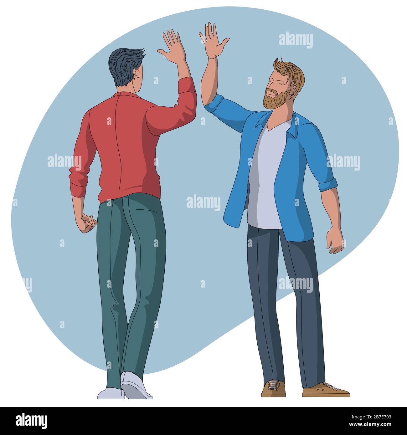 Giving high five success Cut Out Stock Images & Pictures - Alamy