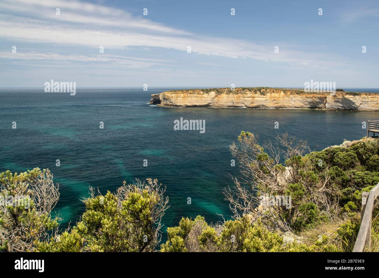 view of coastal scenery near the Twelve Apostles, on the Great Ocean ...