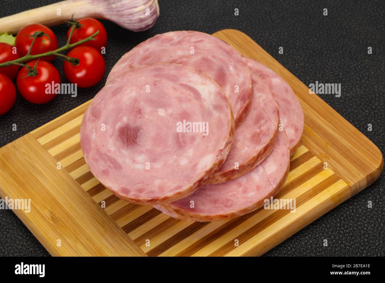 Natural ham made from pork meat Stock Photo - Alamy