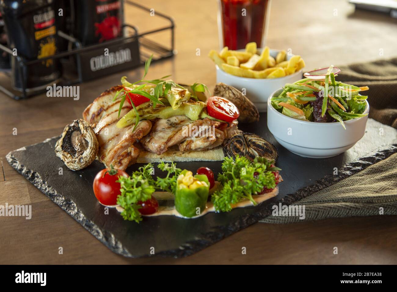 Chicken food stock photo Stock Photo - Alamy