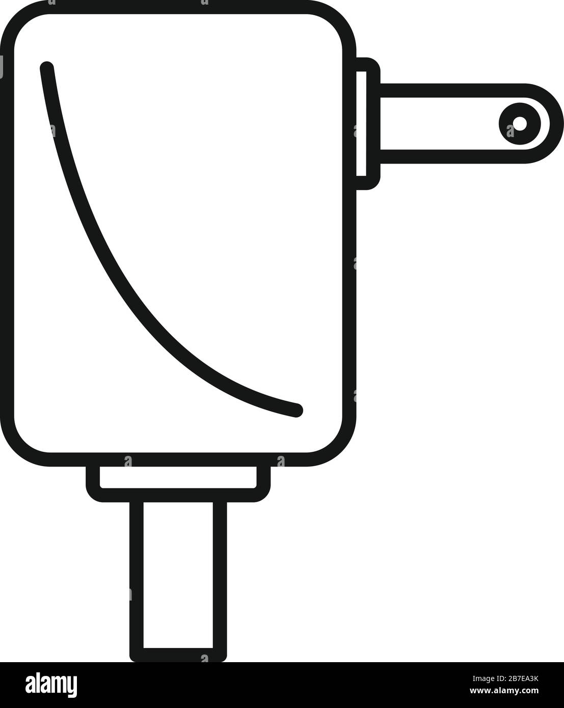 Smartphone power adapter icon. Outline smartphone power adapter vector ...
