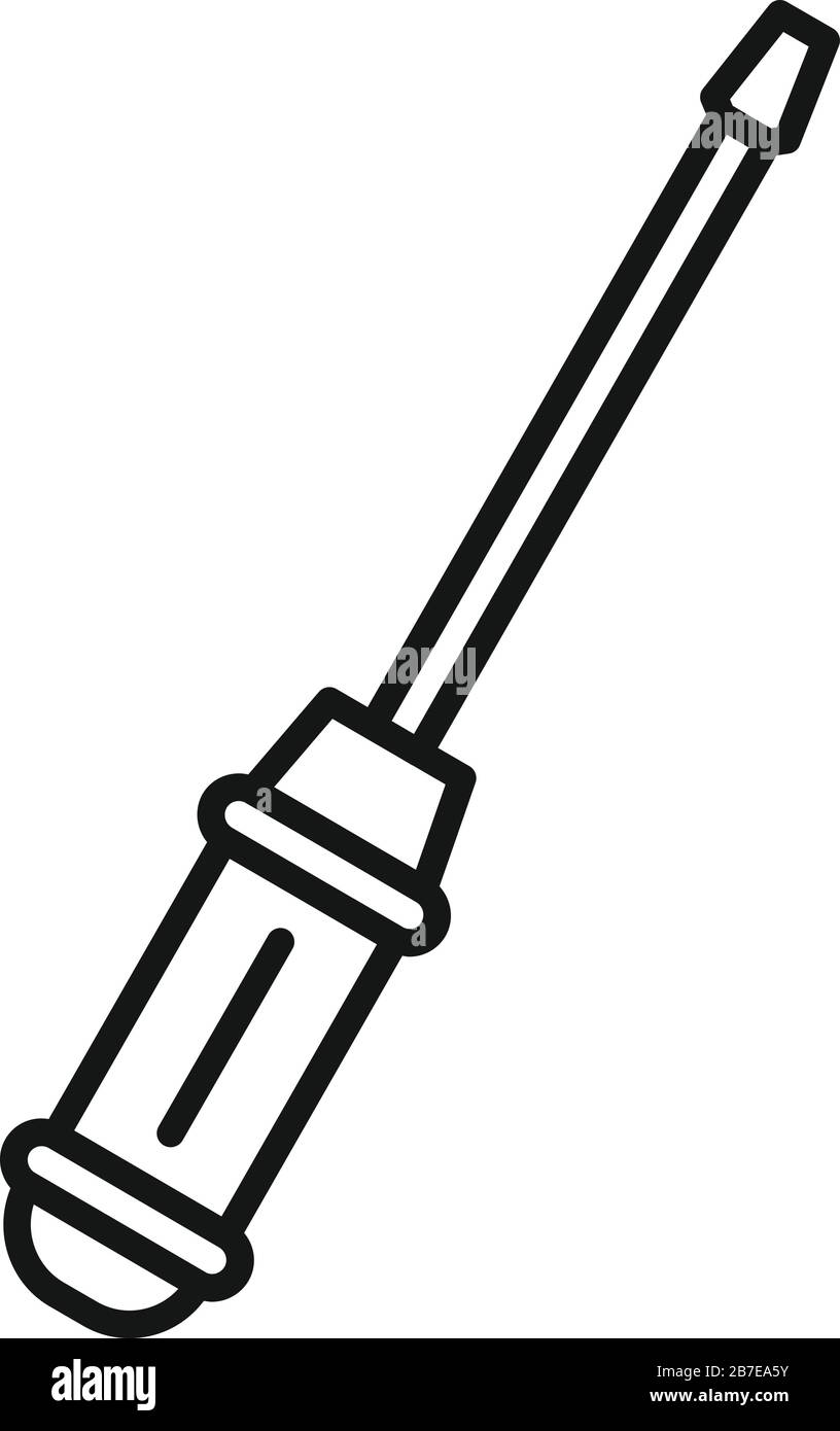 Phone repair screwdriver icon. Outline phone repair screwdriver vector ...