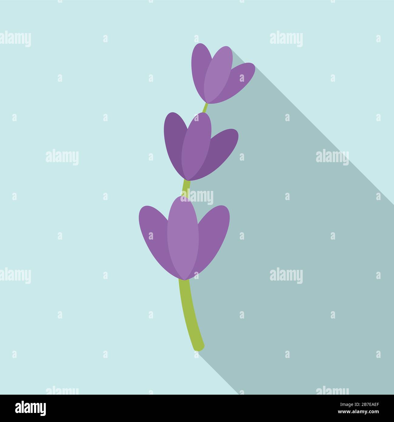 Lavender flower icon. Flat illustration of lavender flower vector icon ...