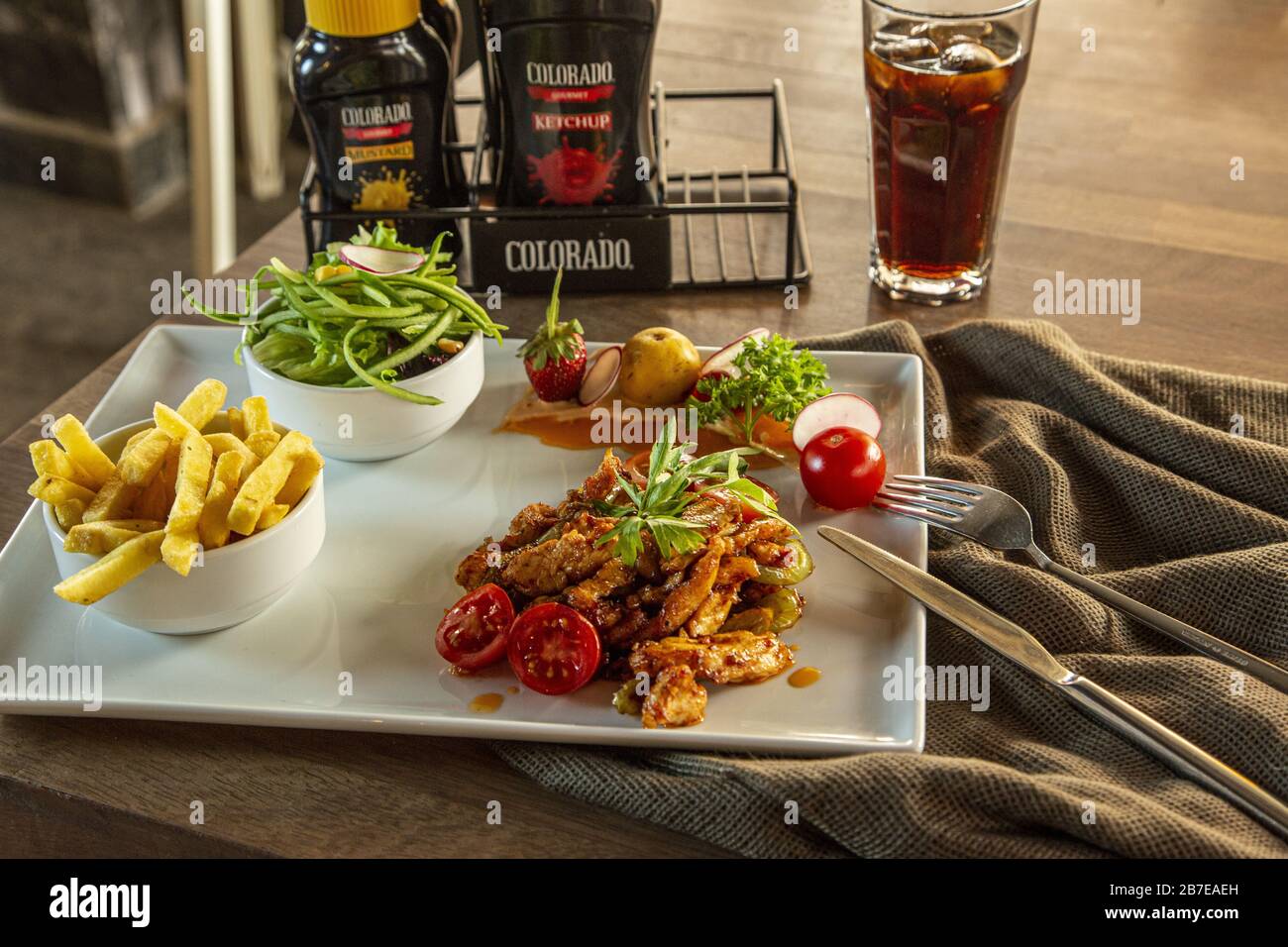 Chicken food stock photo Stock Photo - Alamy