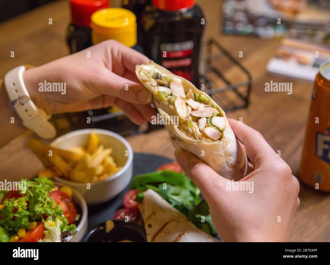 Chicken food stock photo Stock Photo - Alamy