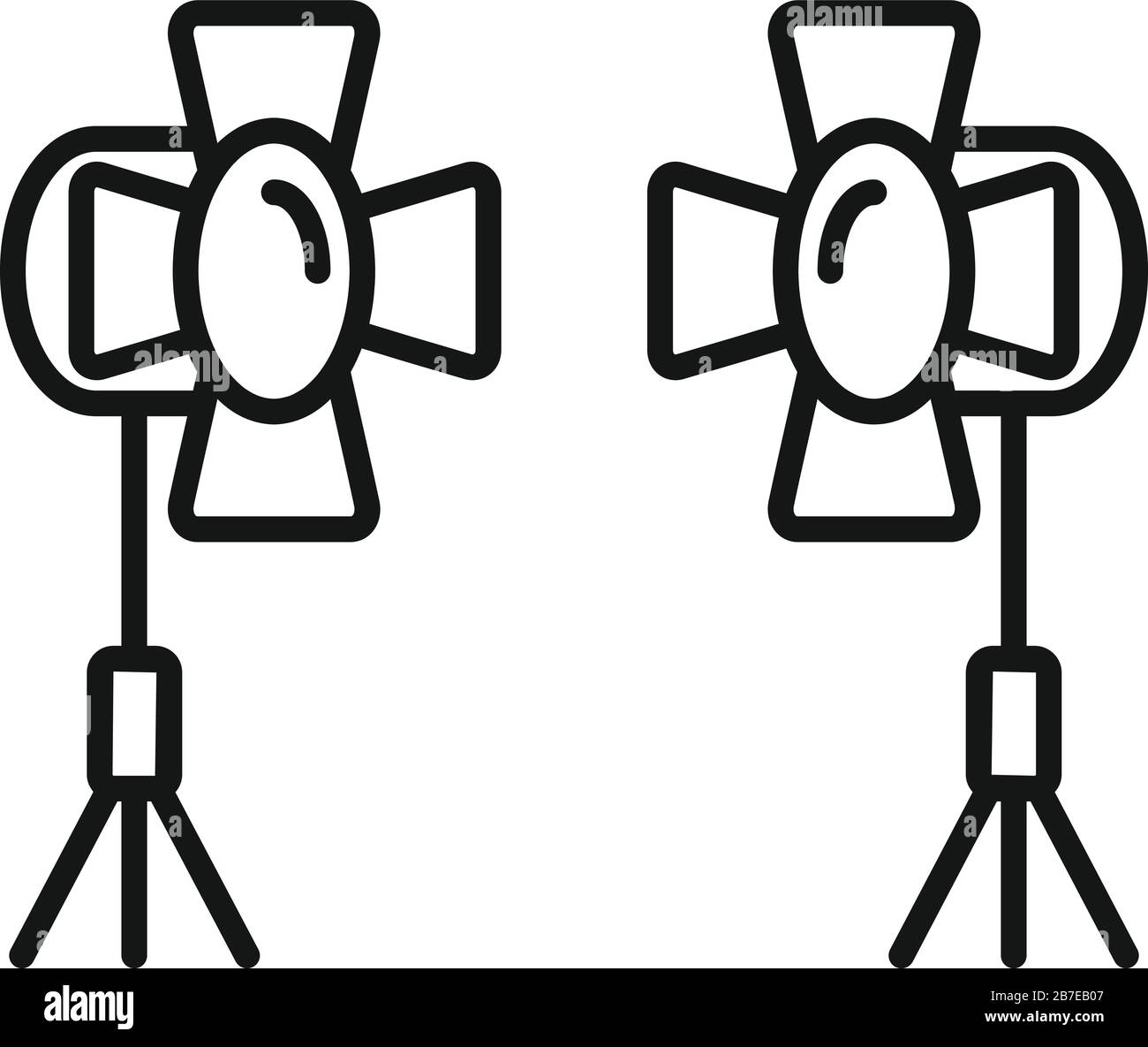 Movie spotlight icon. Outline movie spotlight vector icon for web ...