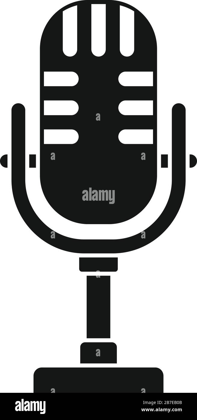 Studio microphone icon. Simple illustration of studio microphone vector ...