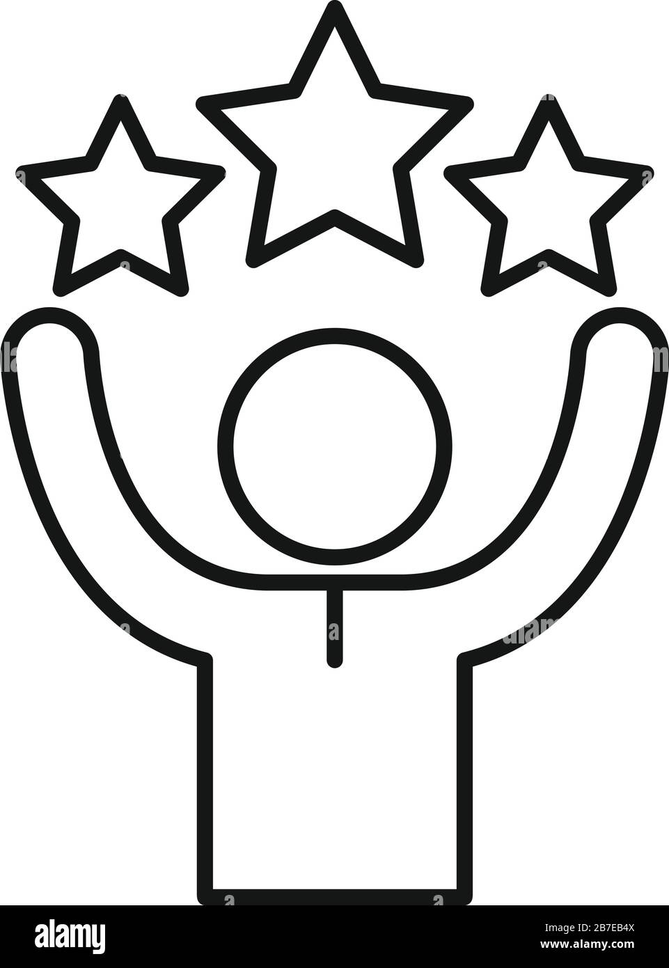 Vip person icon. Outline vip person vector icon for web design isolated ...