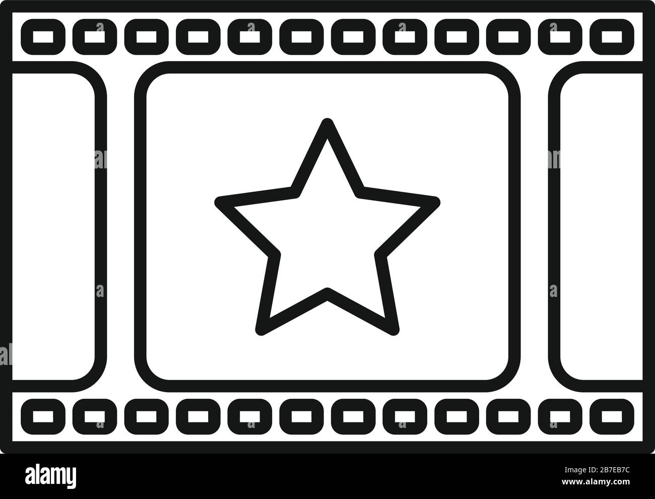 Famous film icon. Outline famous film vector icon for web design ...