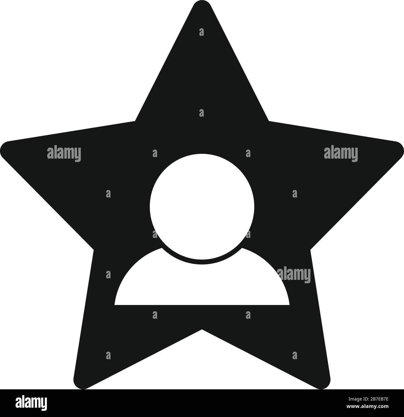 Avatar star celebrity icon. Simple illustration of avatar star ...