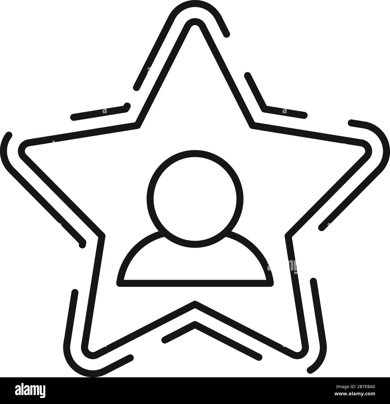 Avatar star celebrity icon. Outline avatar star celebrity vector icon ...