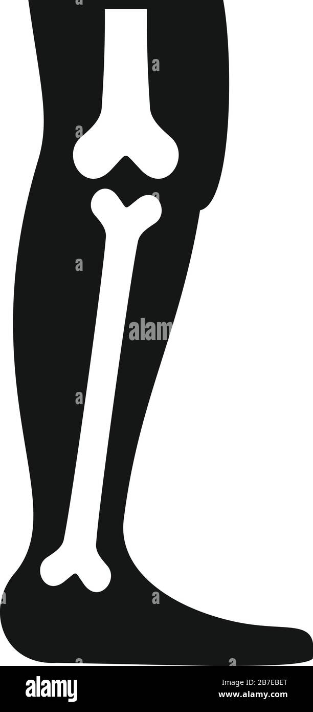 Leg injury icon. Simple illustration of leg injury vector icon for web ...