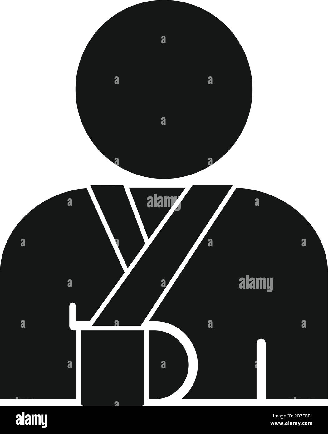 Injury hand patient icon. Simple illustration of injury hand patient ...