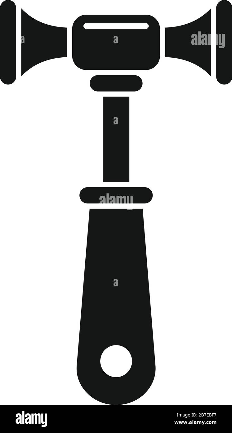 Chiropractor hammer icon. Simple illustration of chiropractor hammer ...