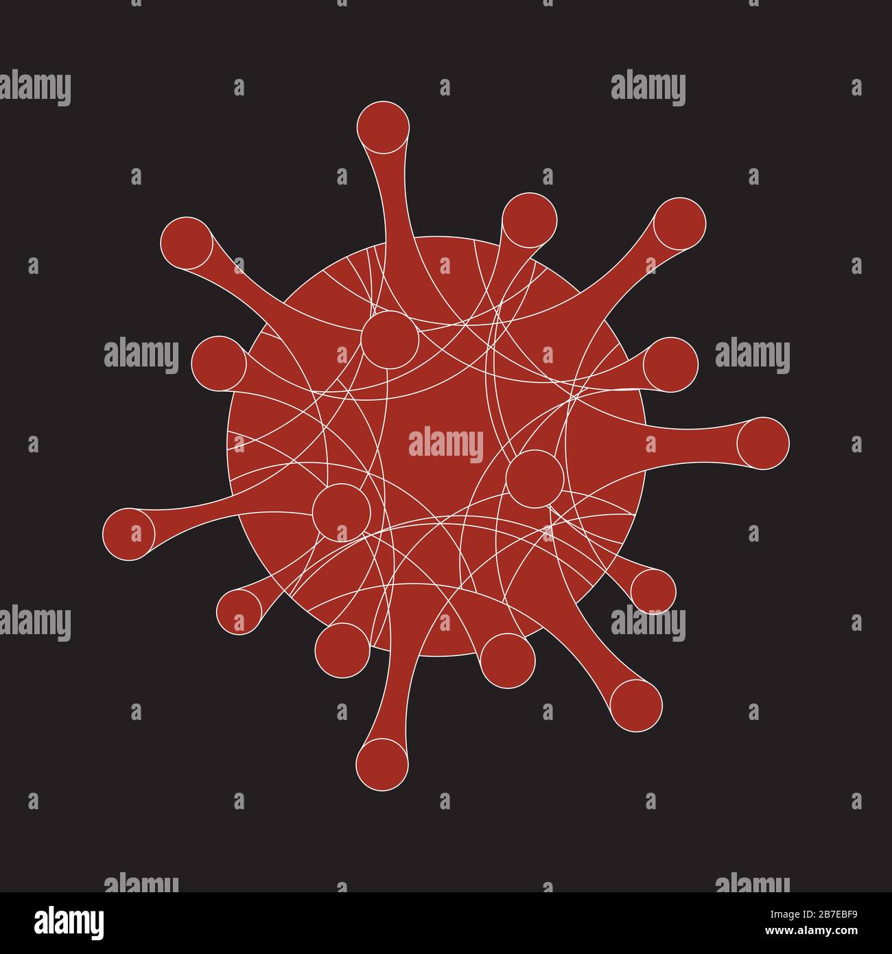 Corona Virus Vector Bacteria Anatomy Icon. China Pathogen Respiratory ...