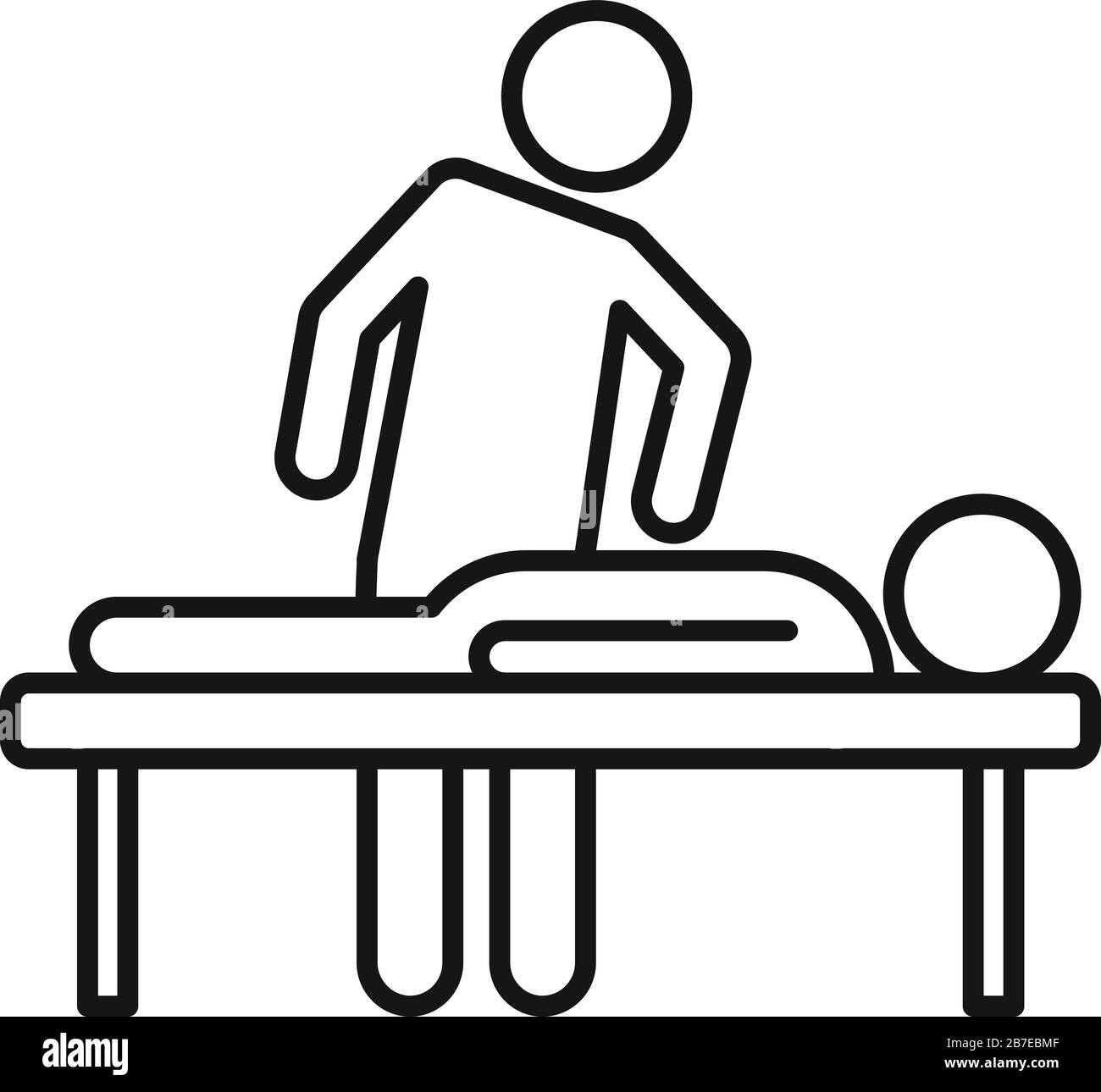 Chiropractor treatment icon. Outline chiropractor treatment vector icon ...