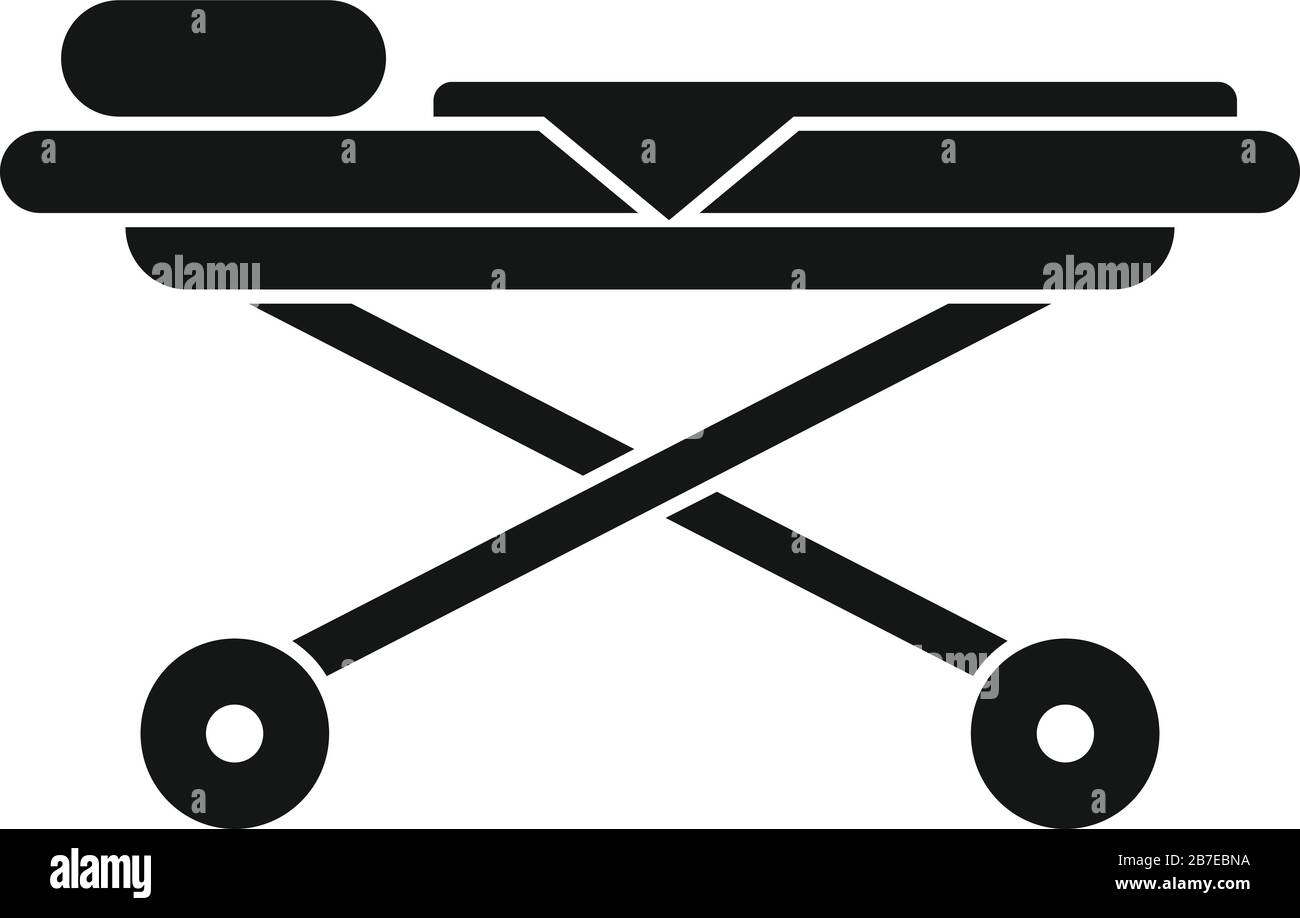 Hospital bed icon. Simple illustration of hospital bed vector icon for ...