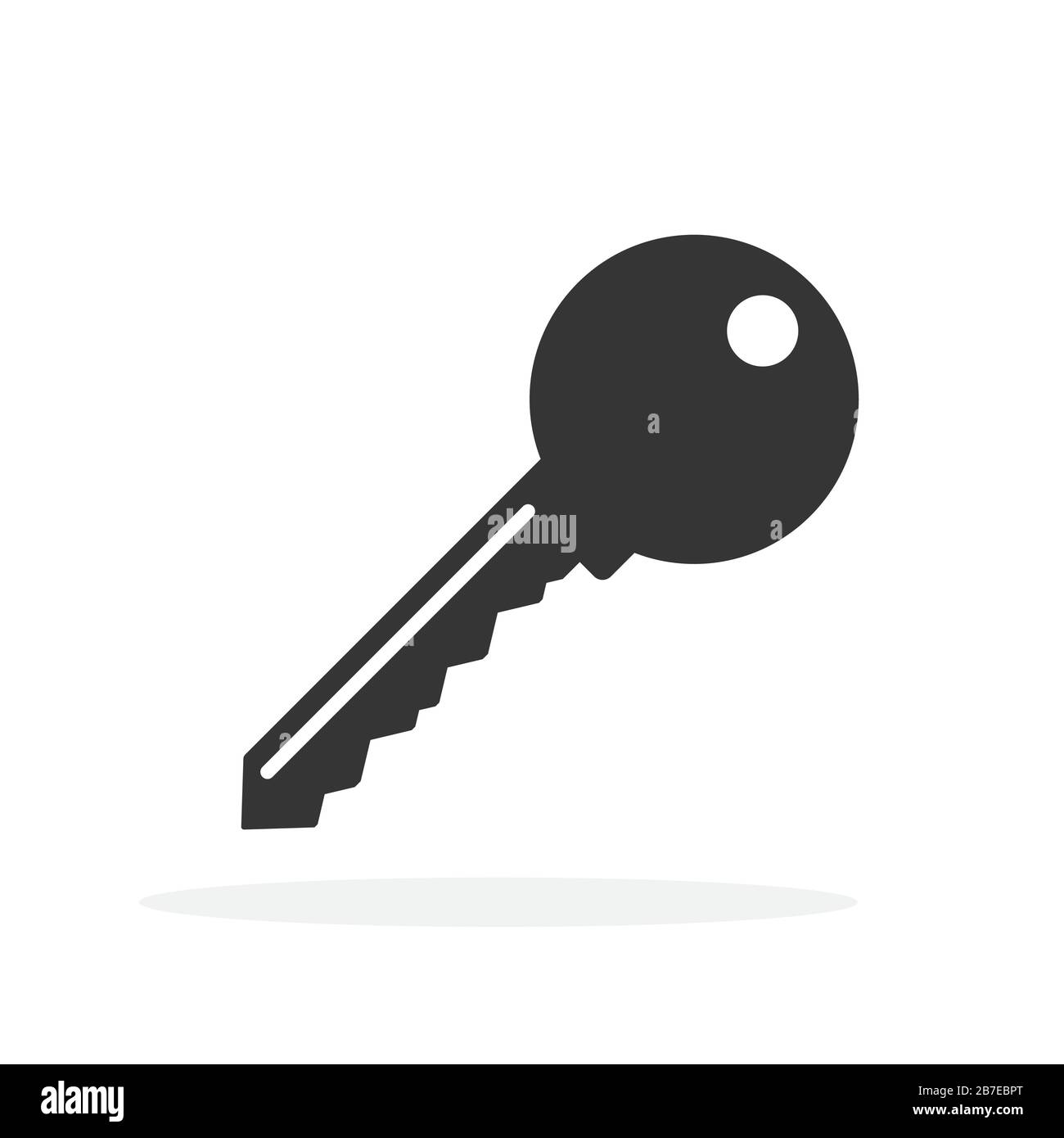 Key icon isolated. Black vector safety symbols in flat design Stock ...