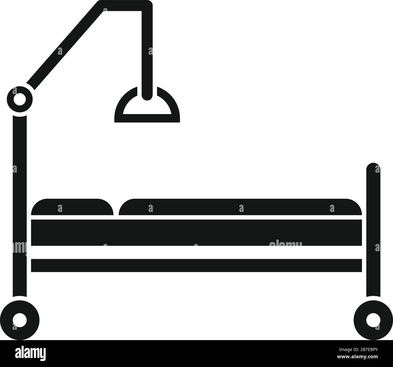 Clinic bed icon. Simple illustration of clinic bed vector icon for web ...