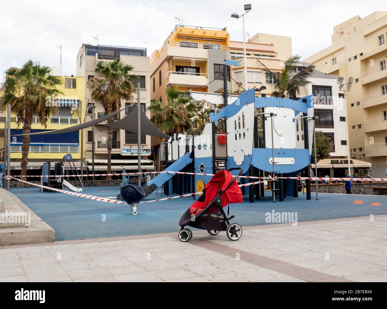 empty playground with empty pram Stock Photo - Alamy