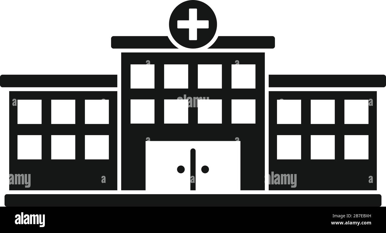 Hospital building icon. Simple illustration of hospital building vector ...