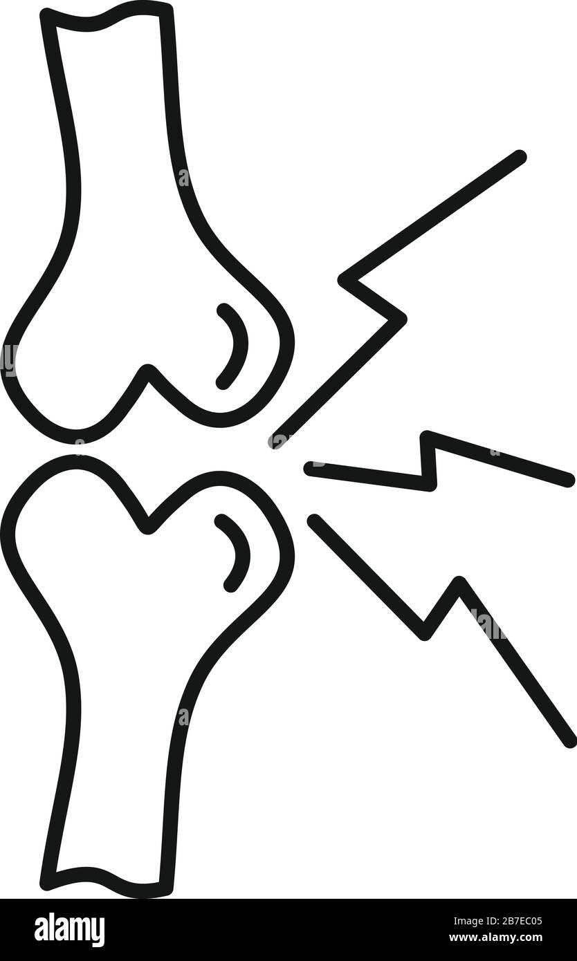Injury bone icon. Outline injury bone vector icon for web design ...