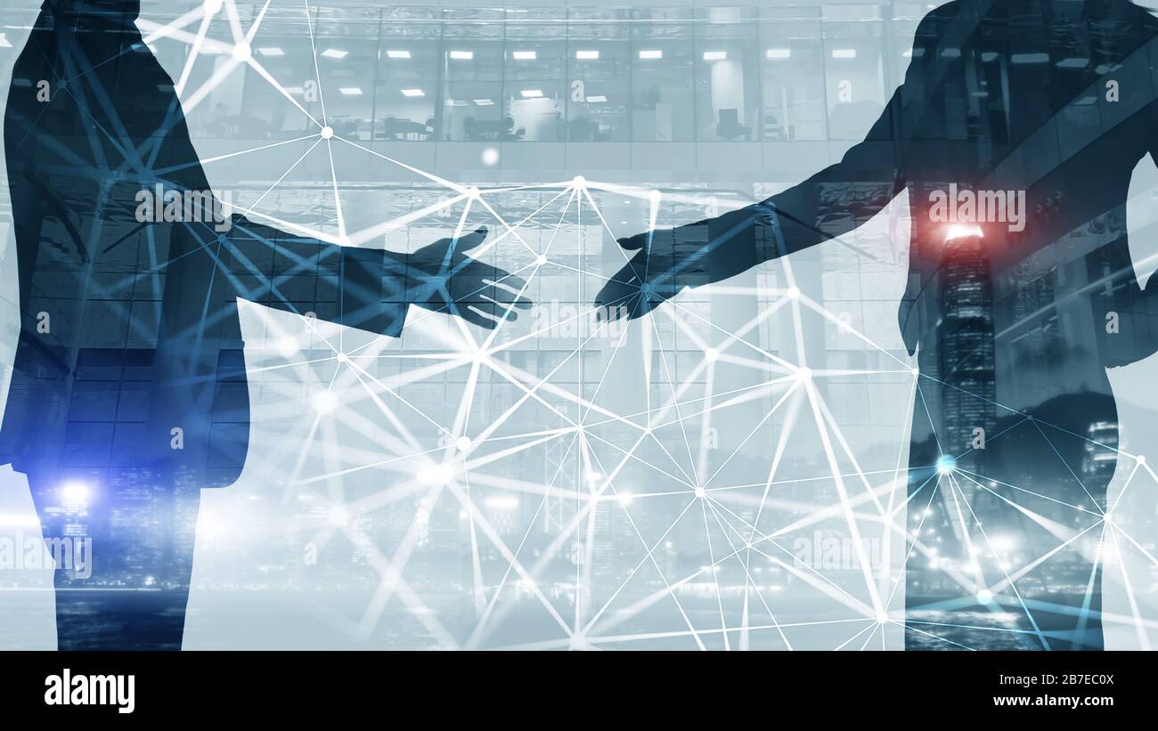 Internet technology connection, network people connection. Network ...