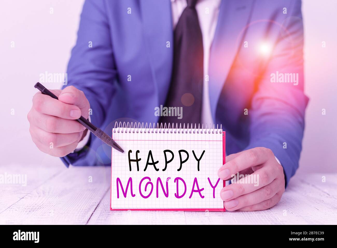 Handwriting text writing Happy Monday. Conceptual photo telling that ...