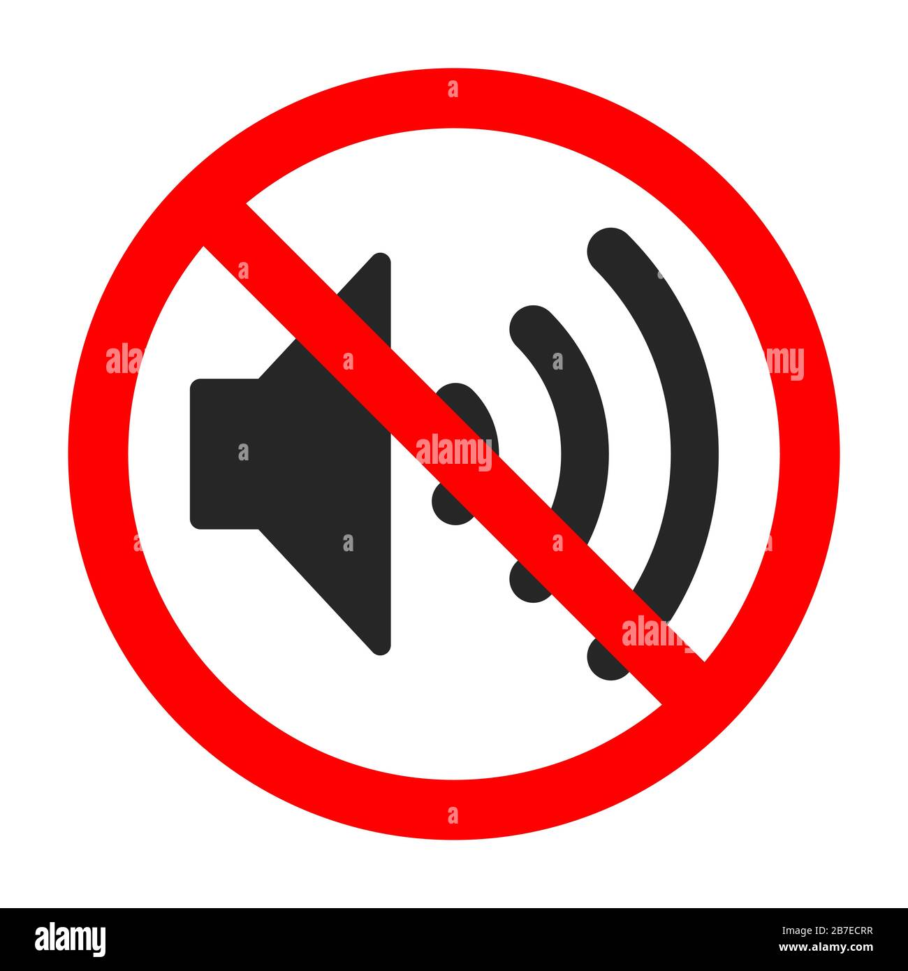 Vector sign of prohibition of a volume sound. Do not alloweed sound ...