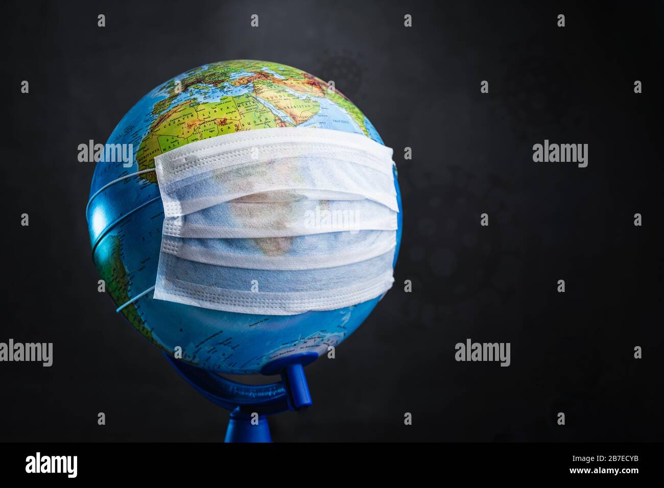 Coronavirus / Corona virus concept. world/ earth puts on mask to fight ...