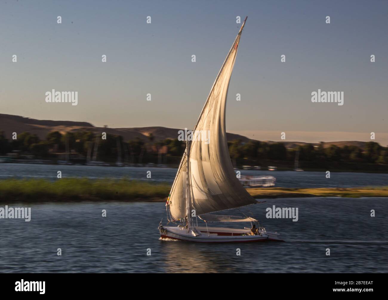 feluca boat in egypt Stock Photo - Alamy