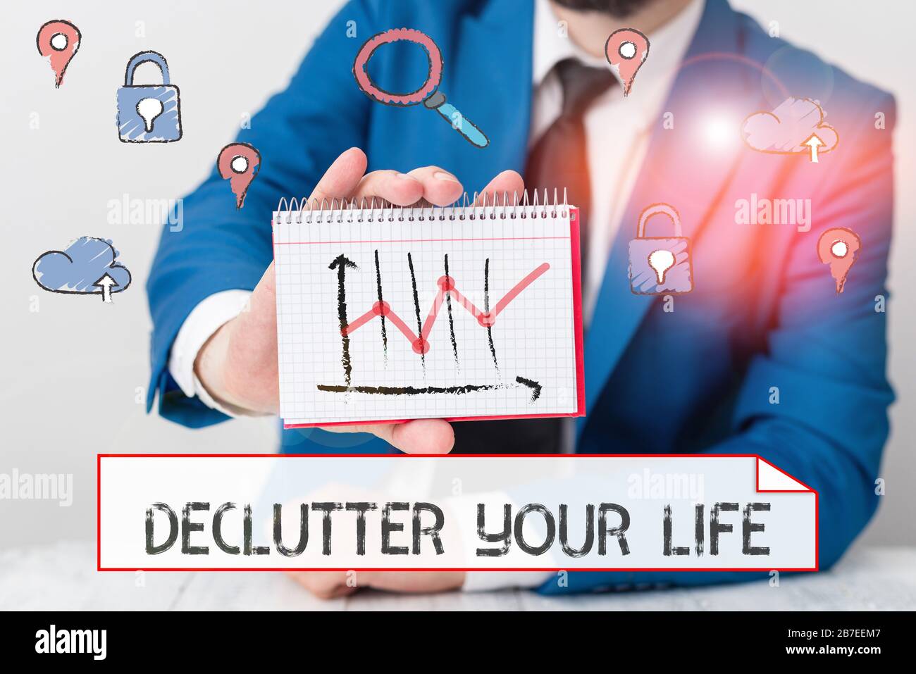 Writing note showing Declutter Your Life. Business concept for To ...