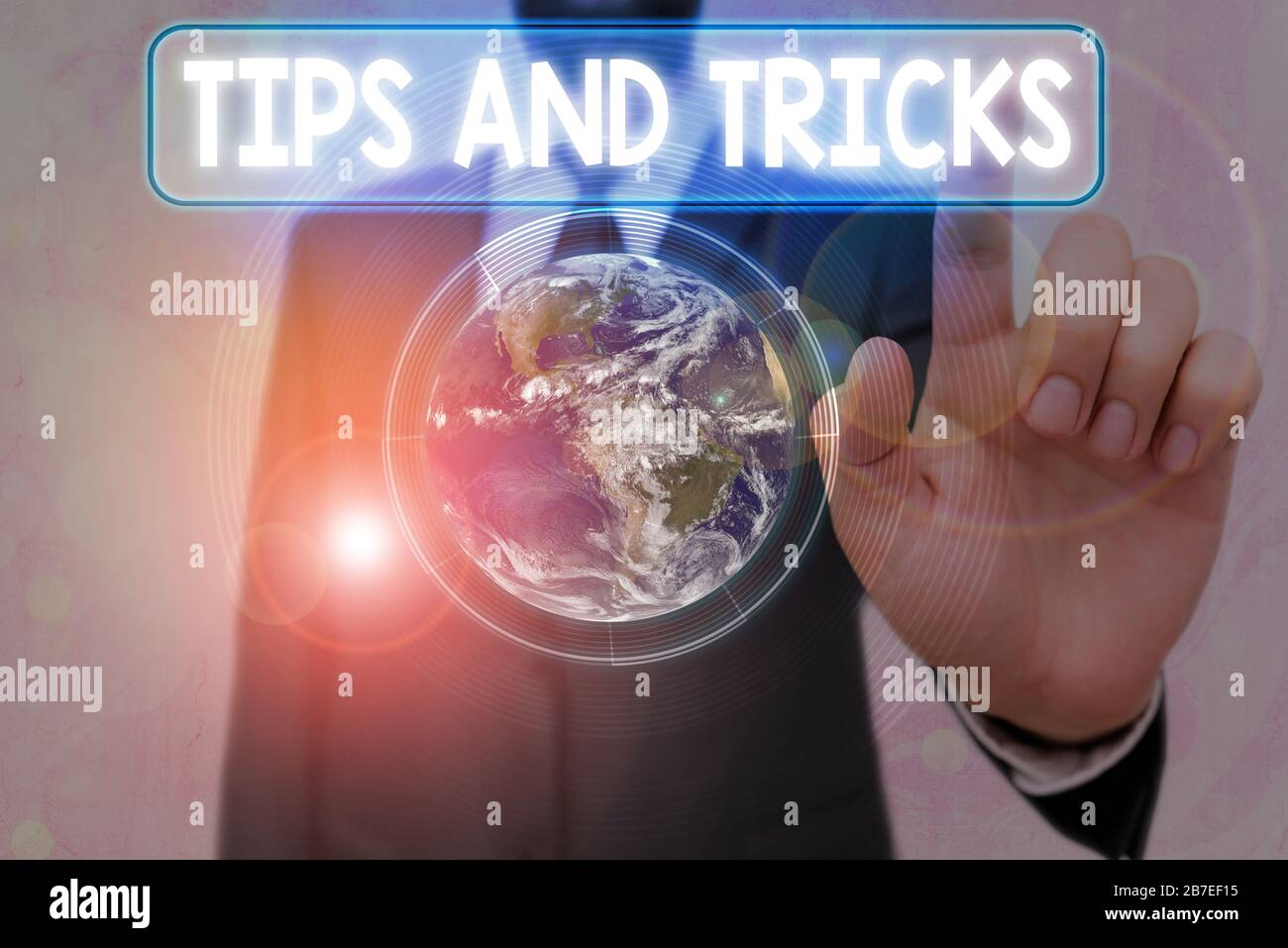 Writing note showing Tips And Tricks. Business concept for means piece ...