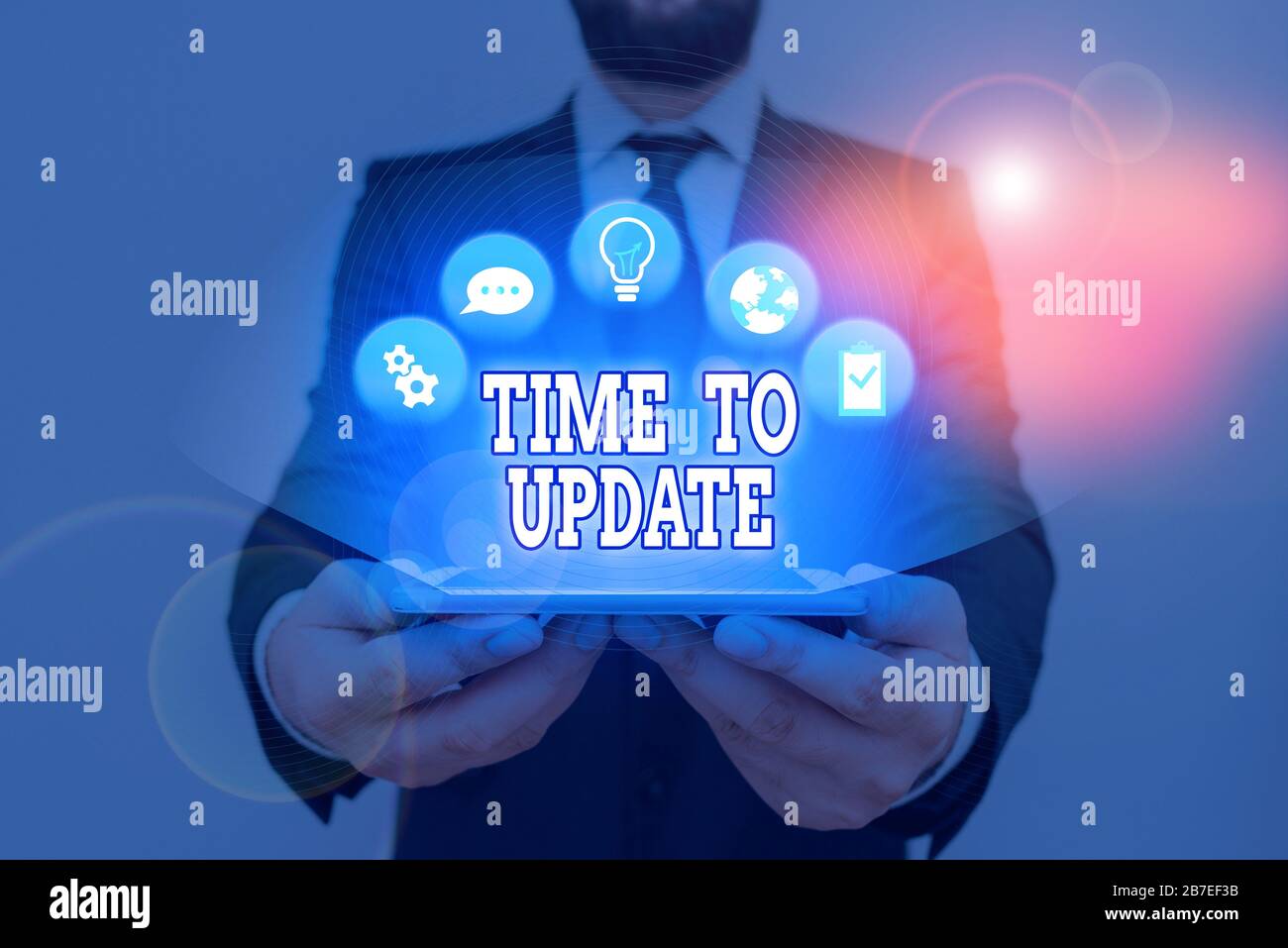 Conceptual hand writing showing Time To Update. Concept meaning this is right moment to make ...