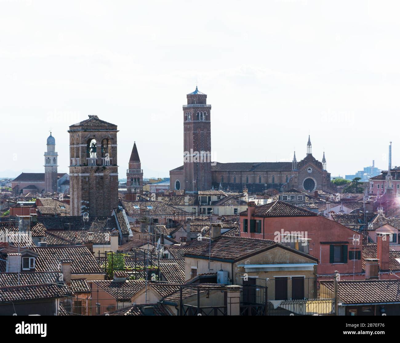 Venice, Italy - MAY 16, 2019: Panorama of Venice from a bird's eye view ...