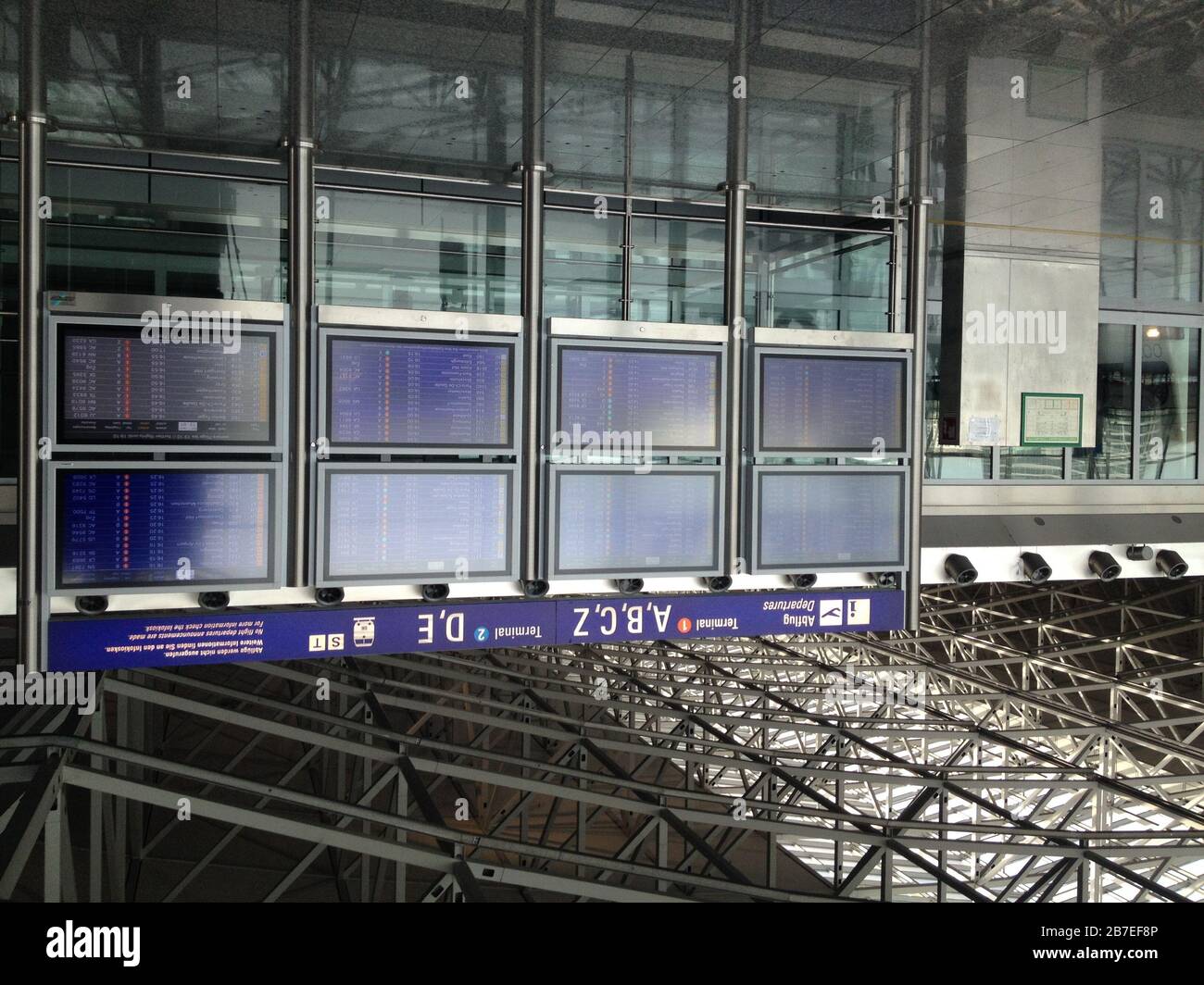 Four terminal doors of an airport next to each other Stock Photo - Alamy