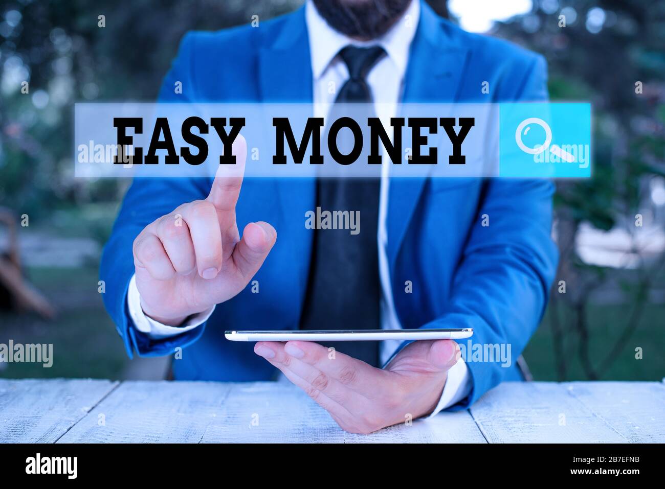 Writing note showing Easy Money. Business concept for money that is ...