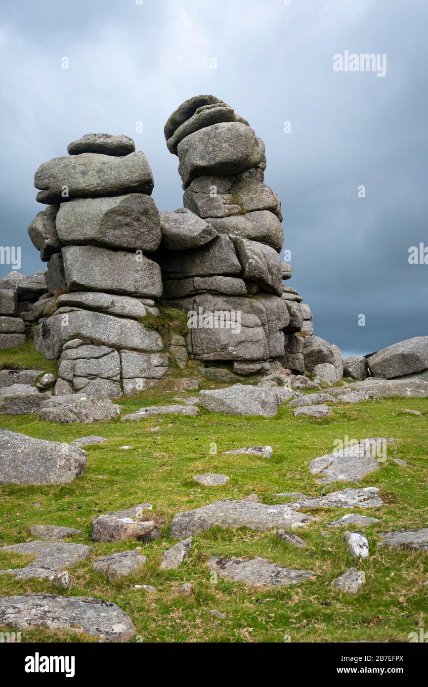 Great Staple Tor, Dartmoor National Park, Devon, England Stock Photo ...