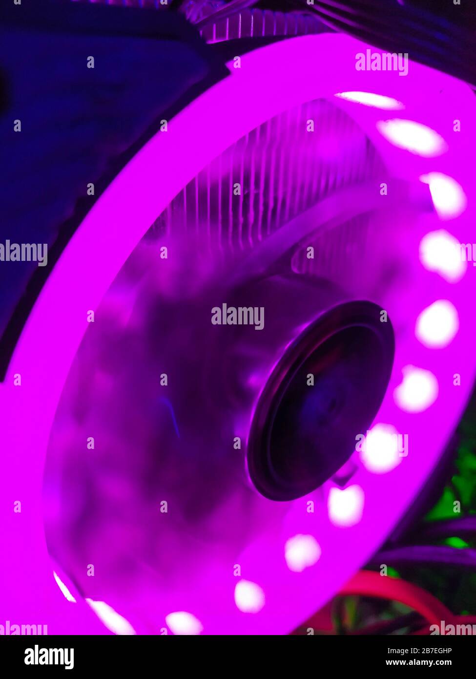 Modern computer air cooling with multi-colored led backlight-fans ...