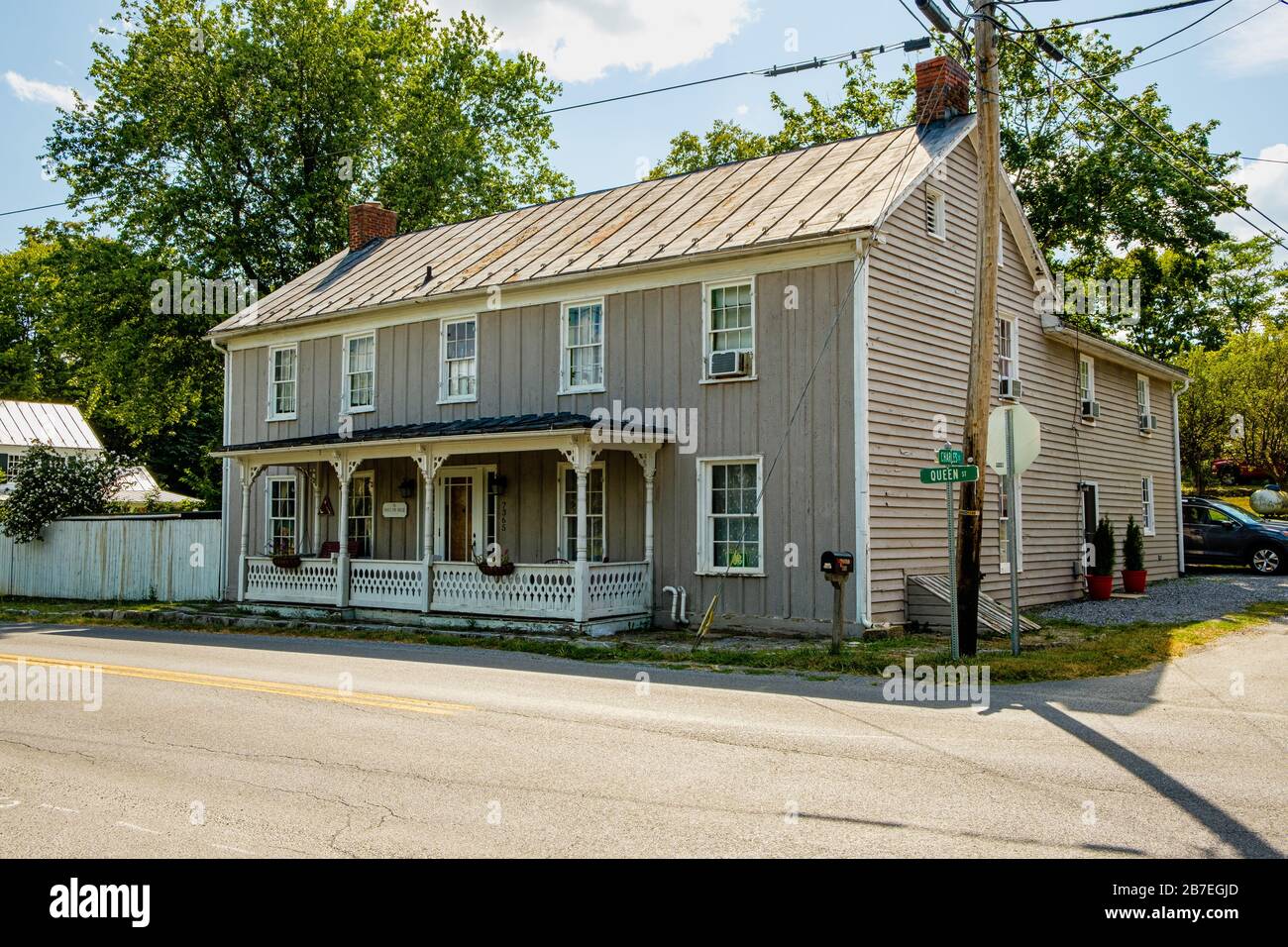Daniel Fry House, 7365 Queen Street, Middleway, West Virginia Stock ...