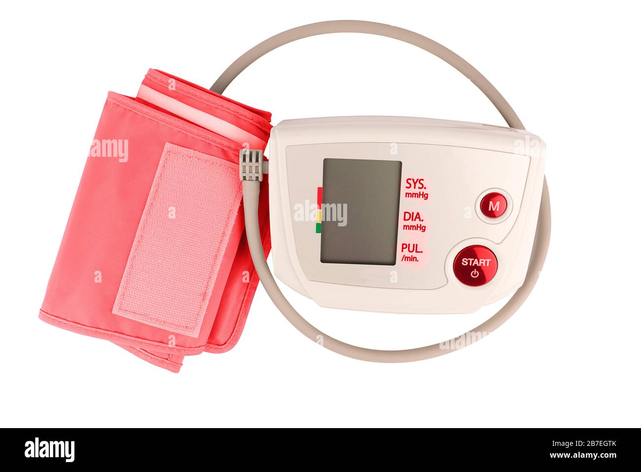 Blood pressure monitor, isolated on a white background. Cut out Stock ...