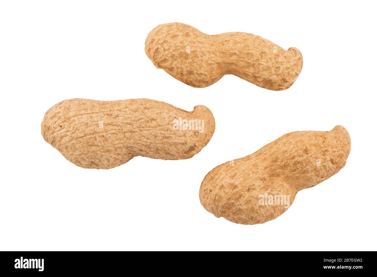 Close up on peanuts isolated on white background. Cut out Stock Photo ...
