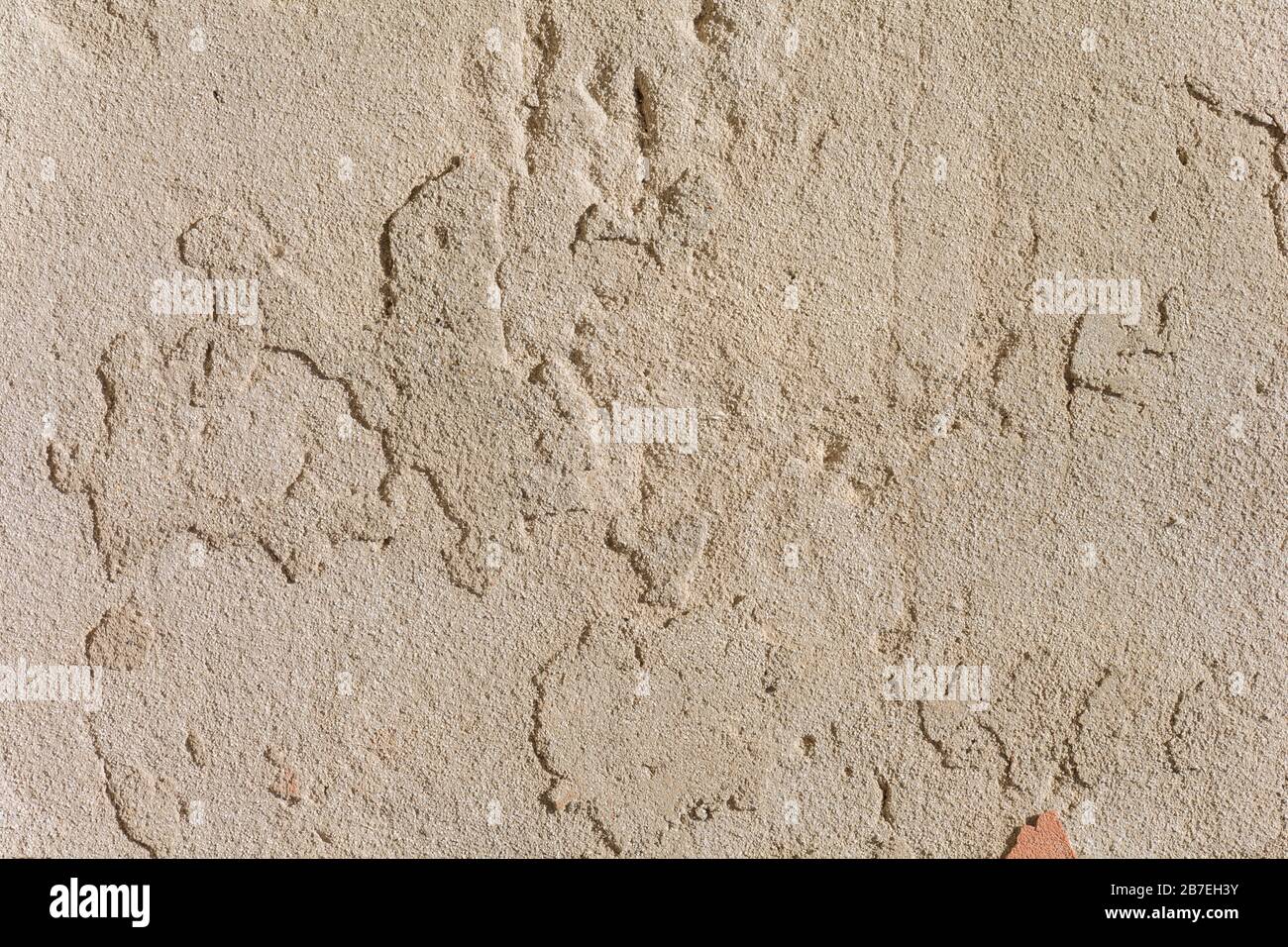 Scenic weathered stone surface with signs of destruction Stock Photo ...